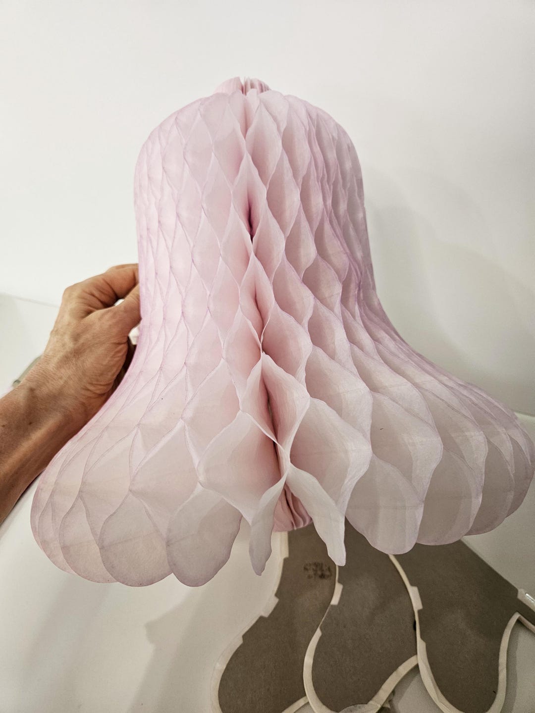Vintage Danish Honeycomb Paper Bells – Pink & White Wedding Party ...