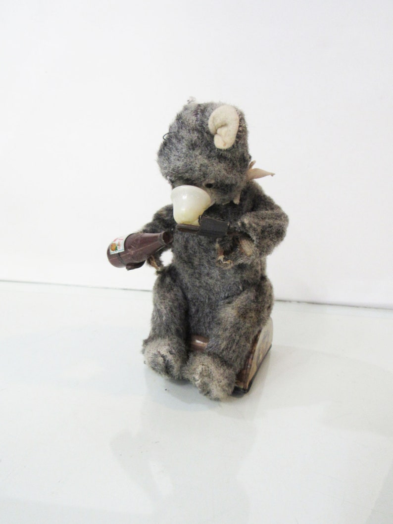 Automaton Drinking Bear Toy picnic Bear Tin Toy - Etsy