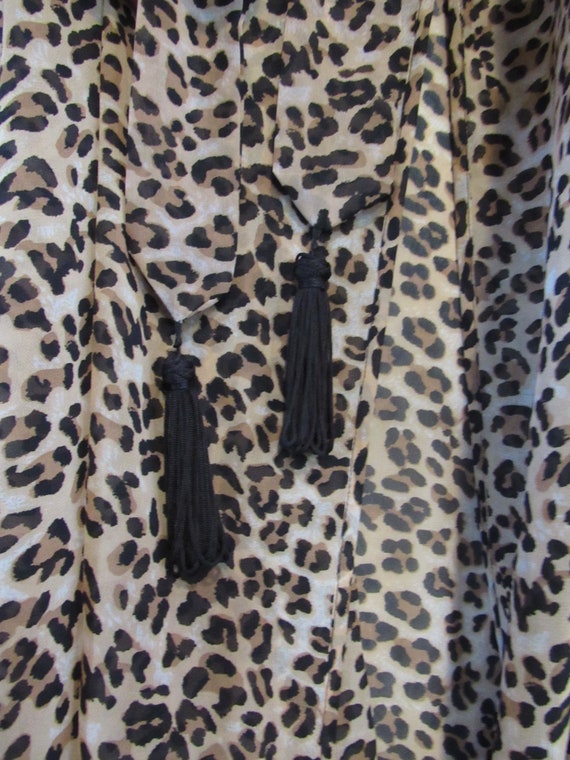 Sexy Leopard Robe Medium - Dramatic sheer robe! - Gem