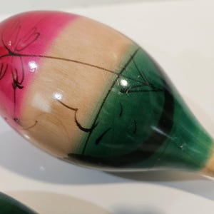 Vintage Mexican Maracas Hand Painted Wooden Maracas MEXICO - Etsy