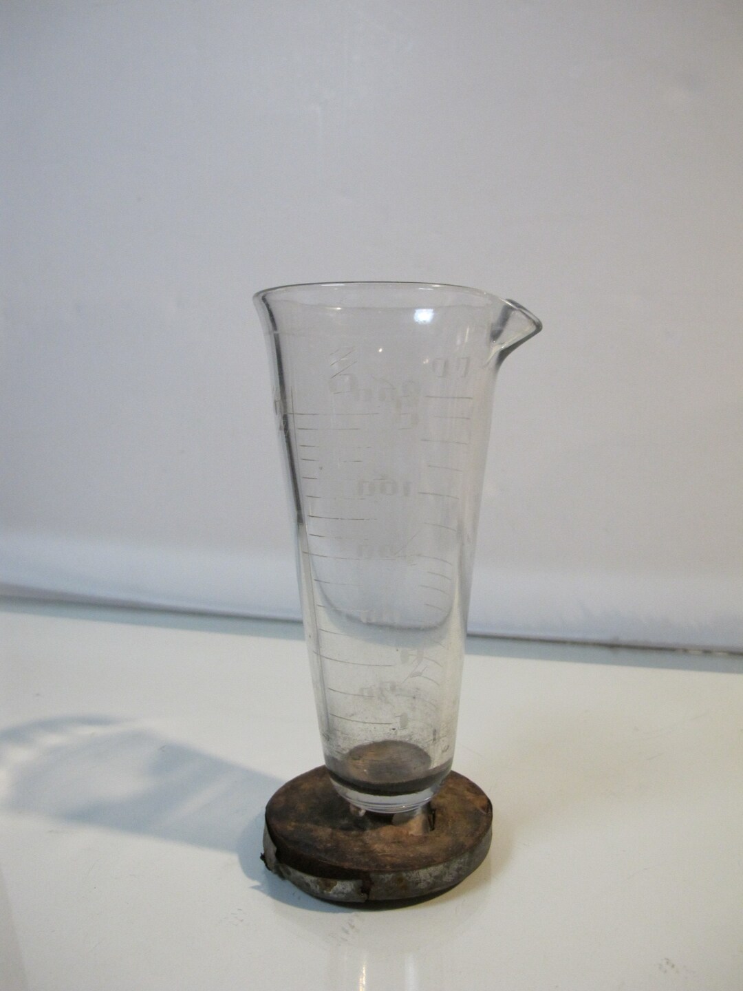 Etched Antique Glass Beaker Apothecary Dispenser Laboratory - Etsy