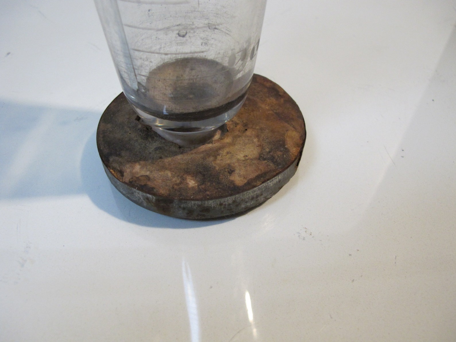 Etched Antique Glass Beaker Apothecary Dispenser Laboratory | Etsy