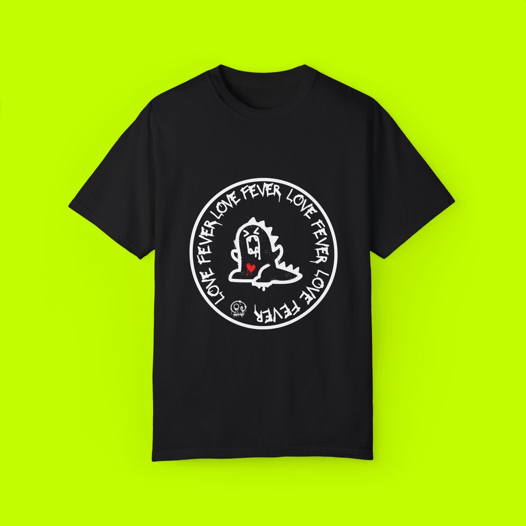 Love Fever Dino T-shirt Cute Dinosaur Graphic Tee for Kids & Adults Fun ...