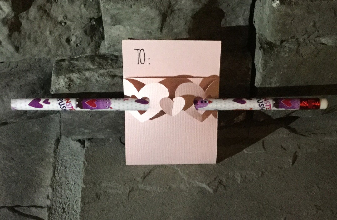 Valentine Card Pencil Holder Digital File (.png and .jpg) - Etsy