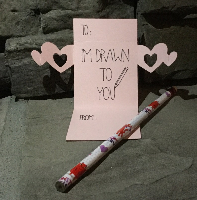 Valentine Card Pencil Holder Digital File (.png and .jpg) - Etsy