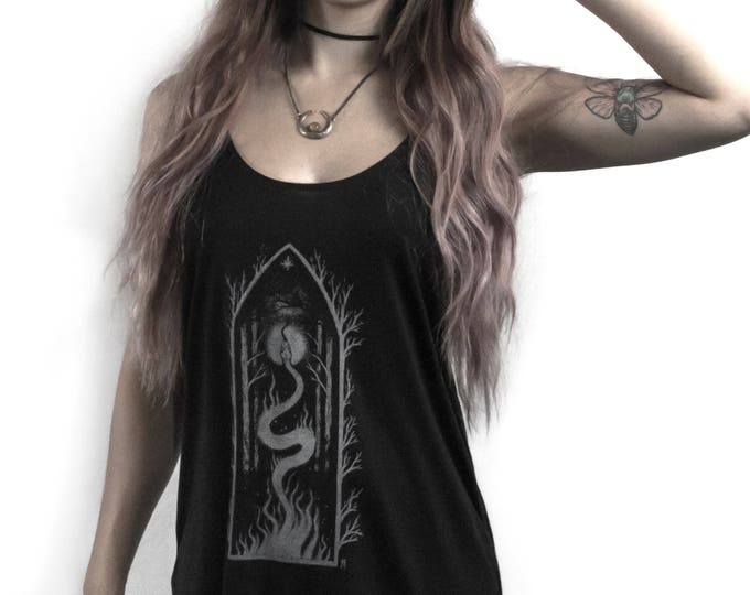 SERPENTIUM // Women's Gothic Art Tank Top - Etsy