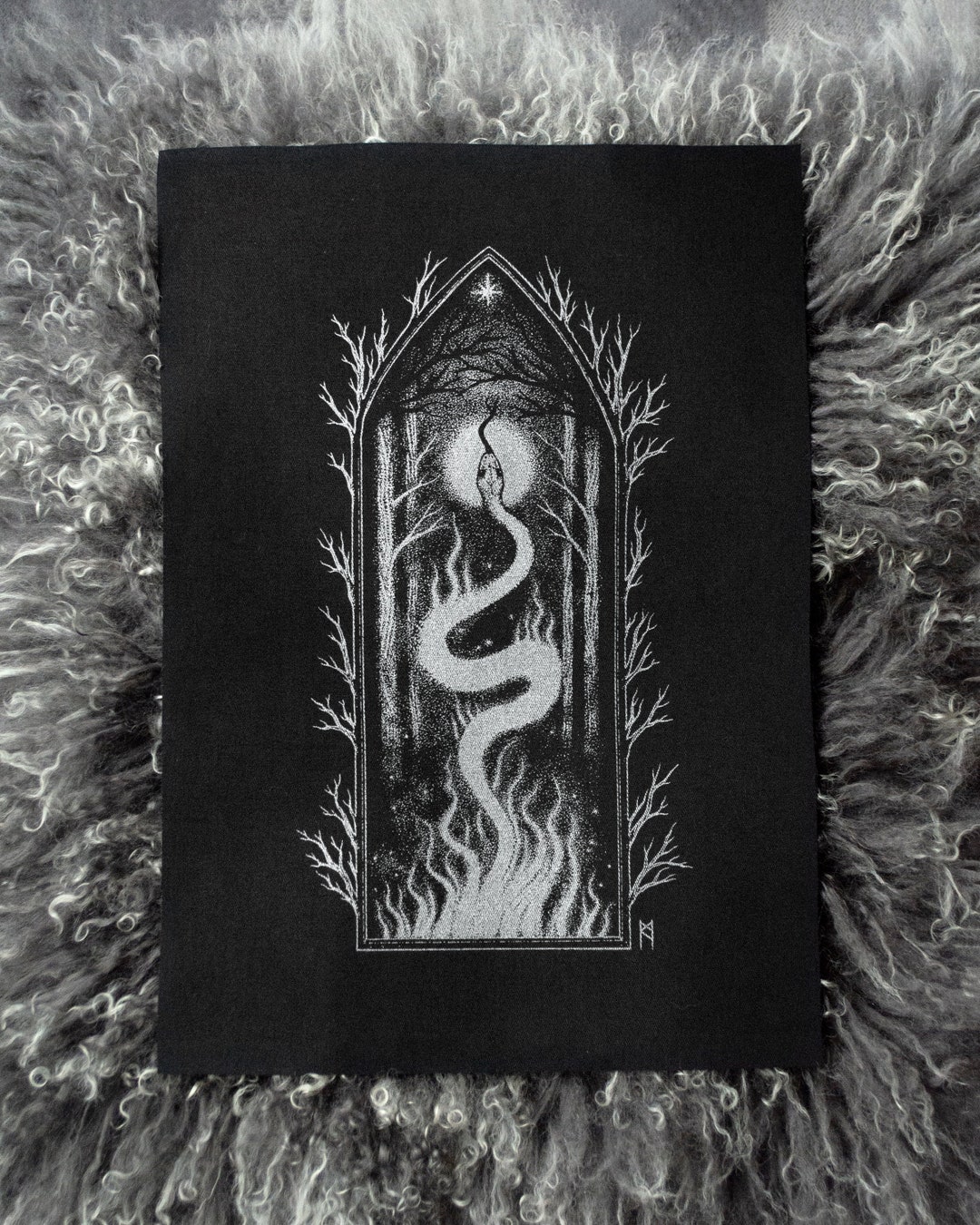 SERPENTIUM // Dark Art Gothic Back Patch - Etsy