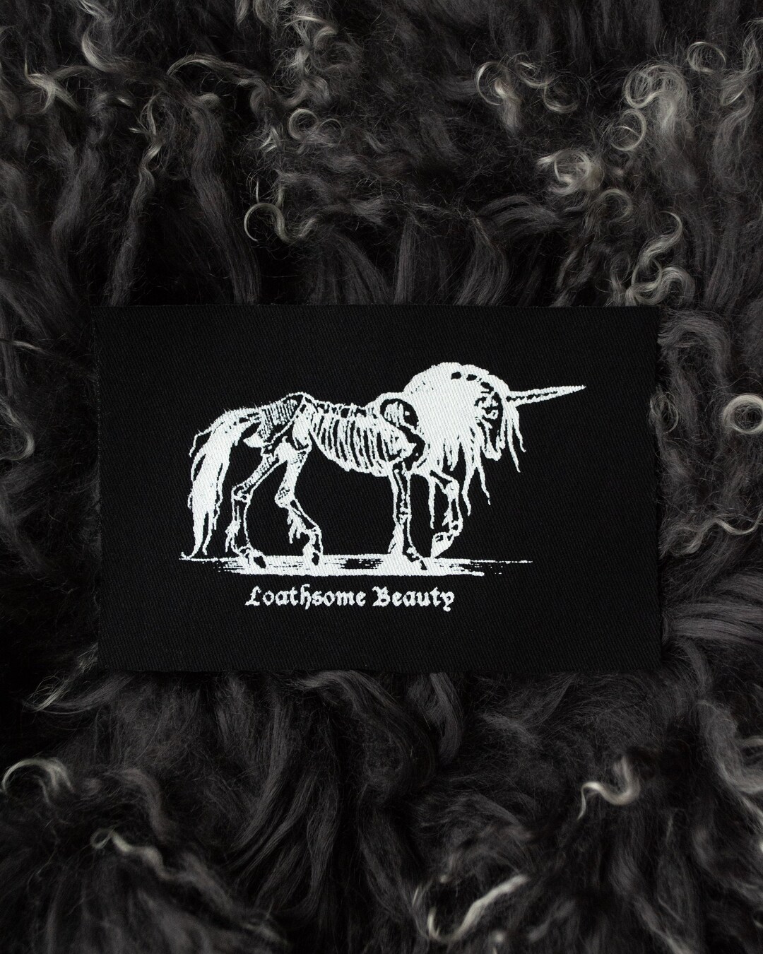 LOATHSOME BEAUTY // Skeletal Unicorn Patch - Etsy