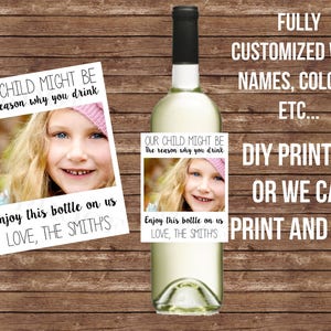 Custom Wine Label Teacher Gift, Our Child Might Be the Reason You Drink ...