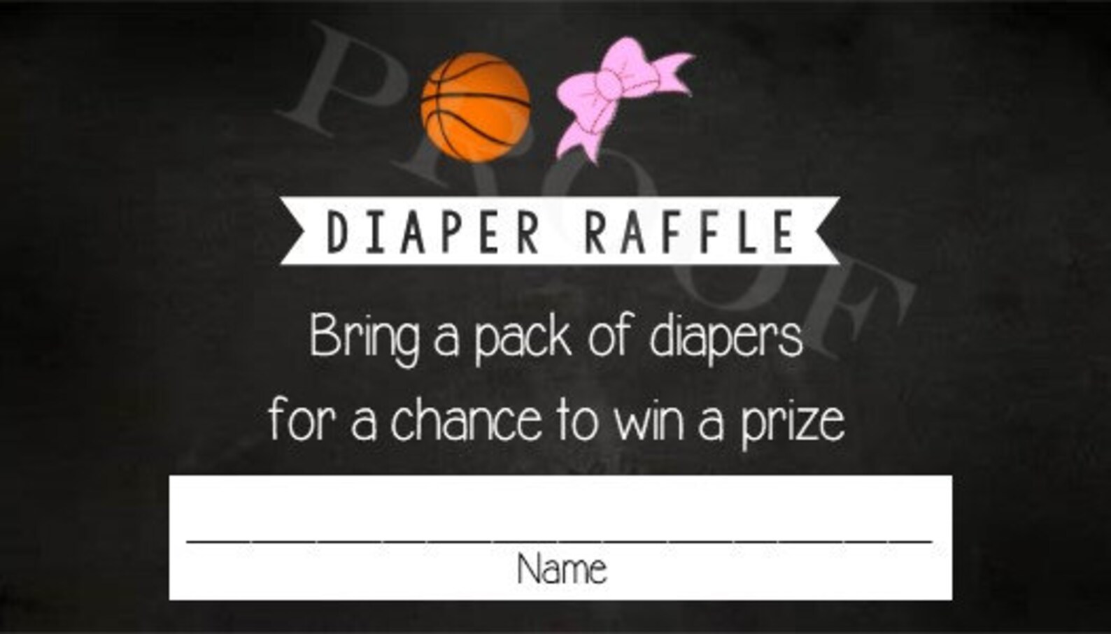 Diaper Raffle Sign AND Tickets Printable Instant Digital Files | Etsy