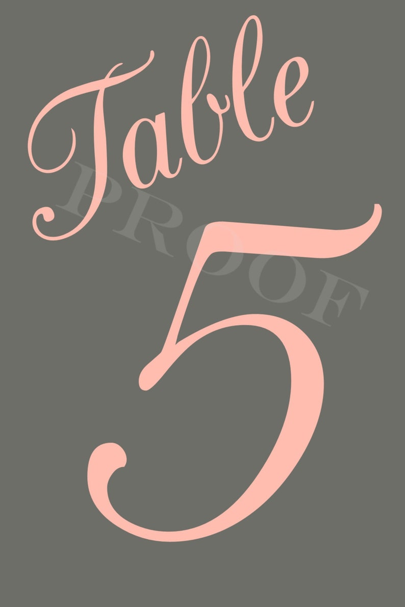 4x6 Table Numbers PRINTABLE INSTANT DOWNLOAD Set of 30 Peach | Etsy