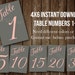 4x6 Table Numbers PRINTABLE INSTANT DOWNLOAD Set of 30 Peach - Etsy