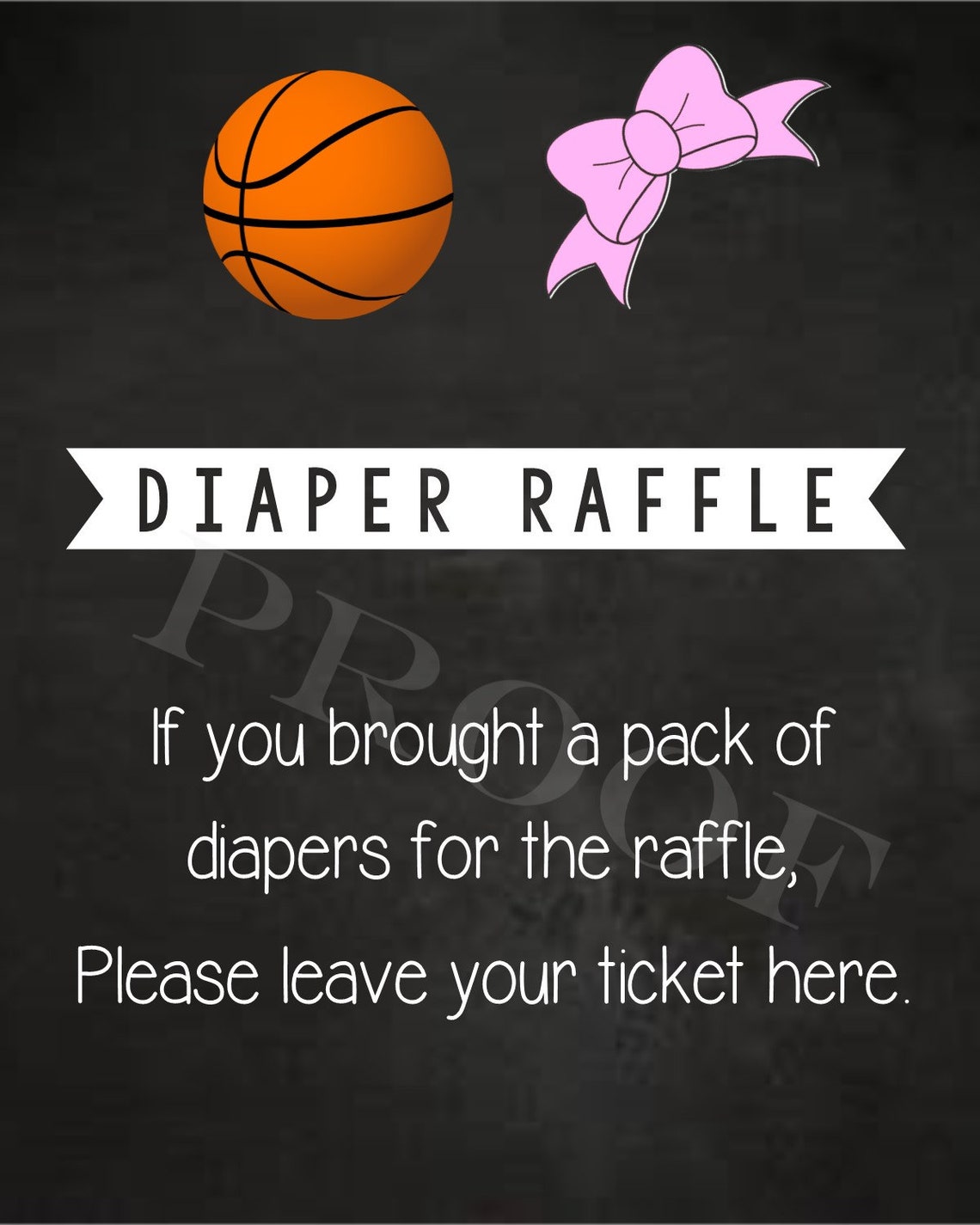 Diaper Raffle Sign AND Tickets Printable Instant Digital Files | Etsy