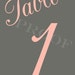 4x6 Table Numbers PRINTABLE INSTANT DOWNLOAD Set of 30 Peach Pink Dark ...