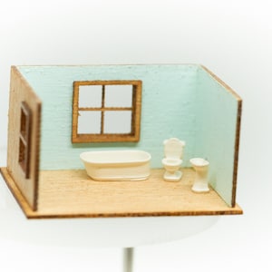 1/144 Scale Bathroom Set - Toilet, Pedestal Sink, and Bath Tub - Etsy