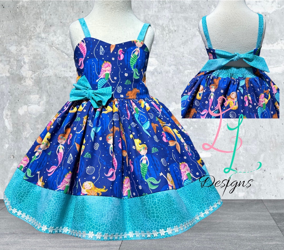 Blue Mermaid, Under the Sea, Beach Party, Ocean Theme, Pageant Dress ...