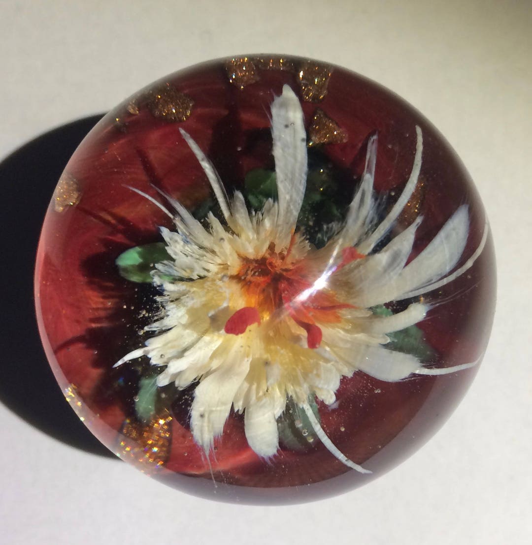 Ivory Glass Flower Marble - Etsy