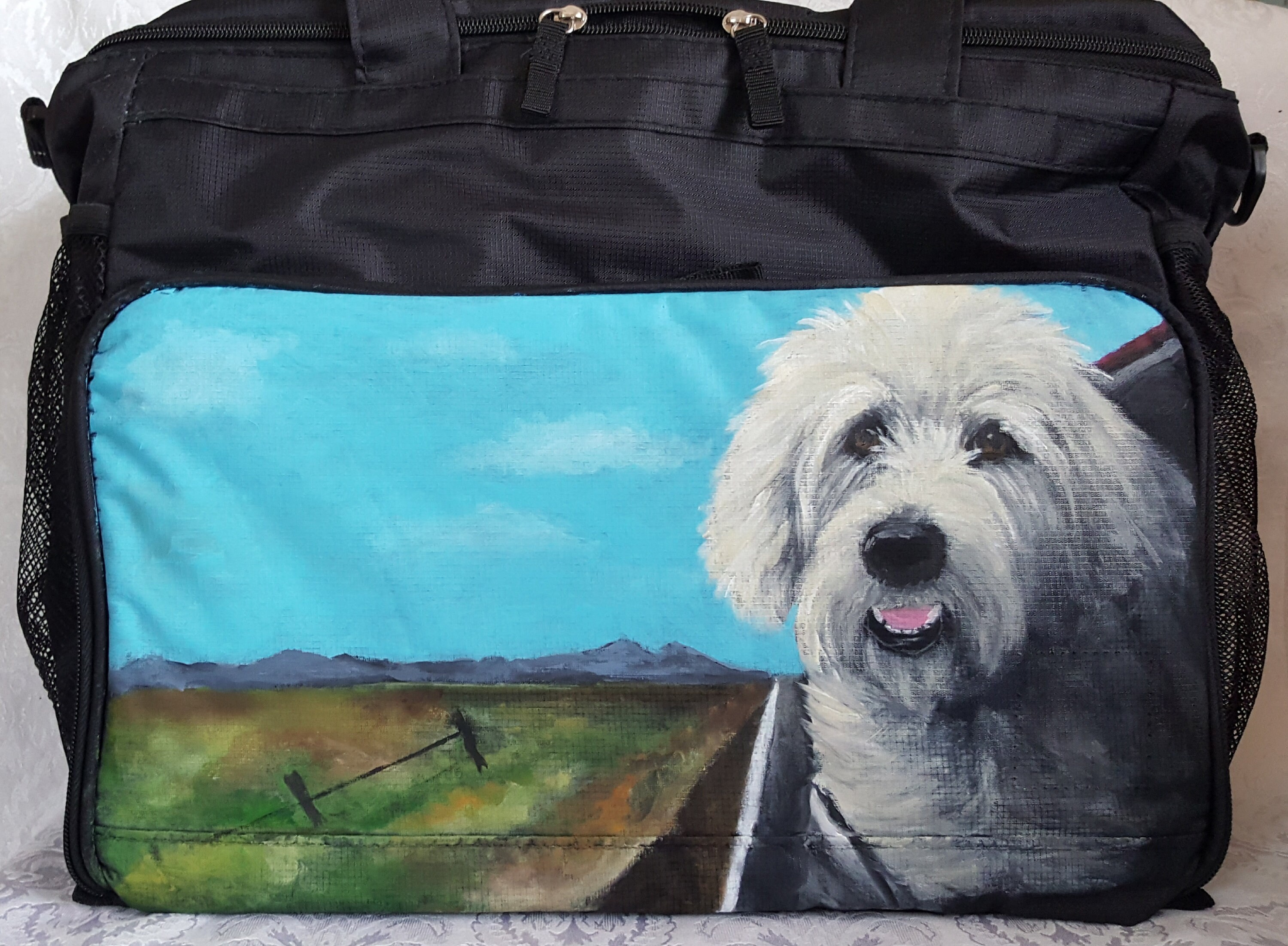 Custom Painted Week Away Bag For Medium Large Dogs Hand Painted With Custom Painted Week Away Bag For Medium Large Dogs Hand Painted With