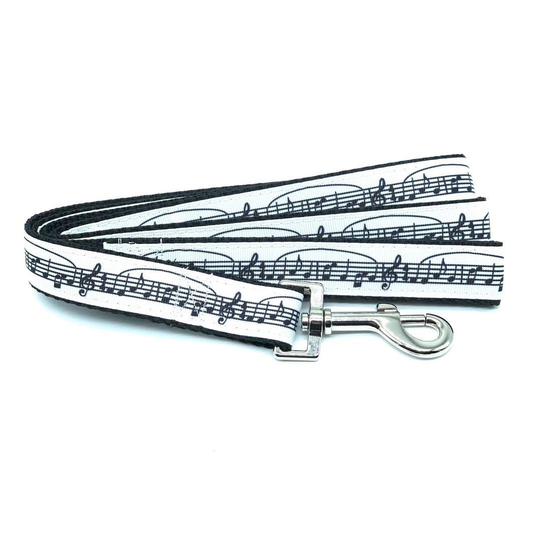 Music Notes Treble Clef Dog Leash With Hook for Walking and Training - Etsy