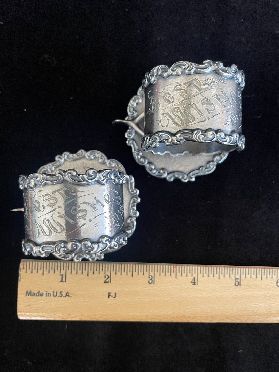 Set of Two 2 Rogers & Bro Triple Plate Napkin Rings 4377 - Etsy