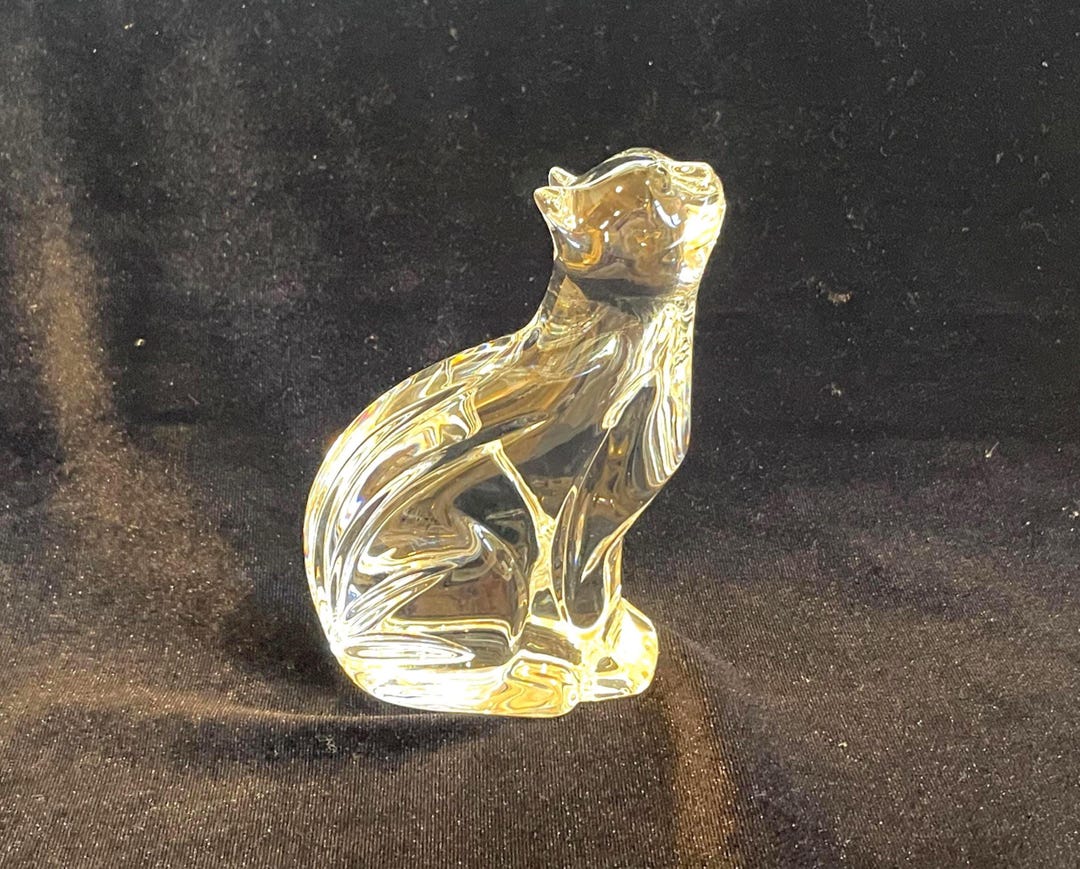 Waterford Crystal Cat - Etsy