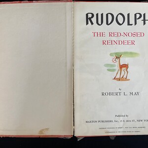 Rudolph the Red Nose Reindeer by Robert L. May - Etsy