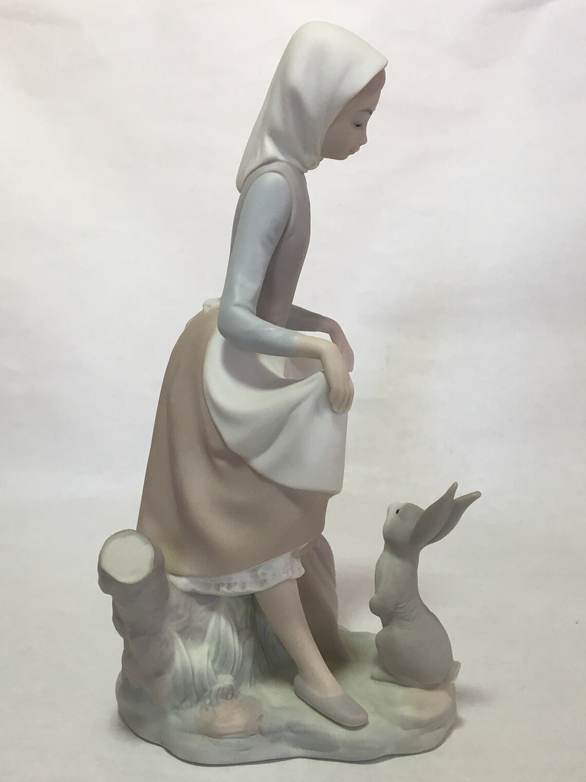 Lladro Girl Feeding a Bunny Rabbit Matte Figurine named | Etsy