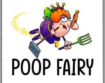 No Poop Fairy Sign - Etsy