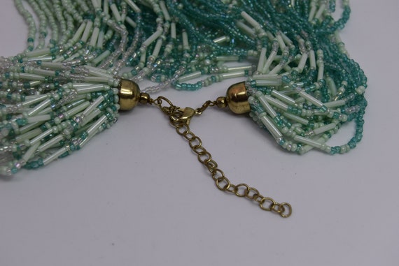 Multi- strand Seed bead necklace Multi -color necklace - Gem