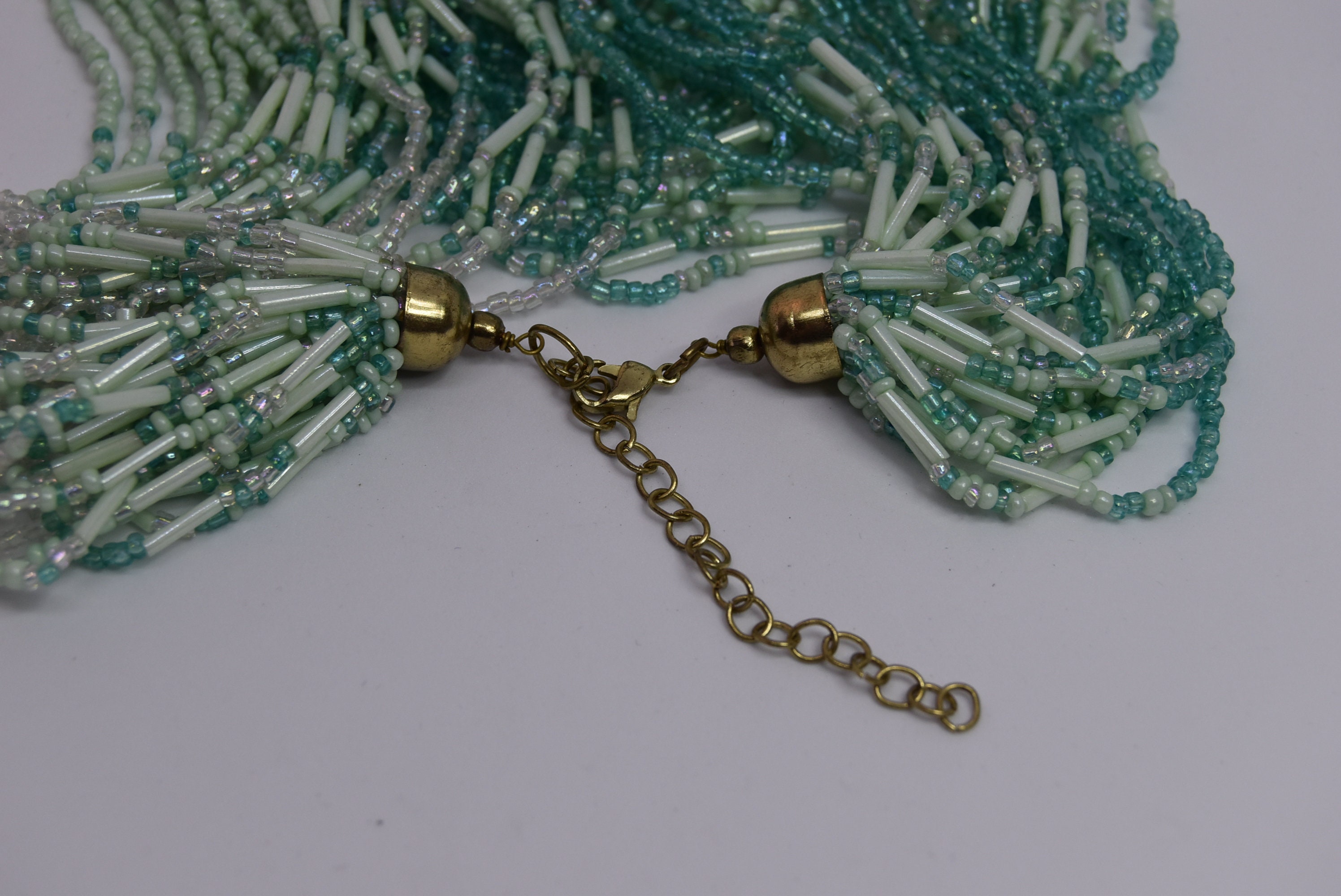 Multi Strand Seed Bead Necklace Multi color Necklace - Etsy