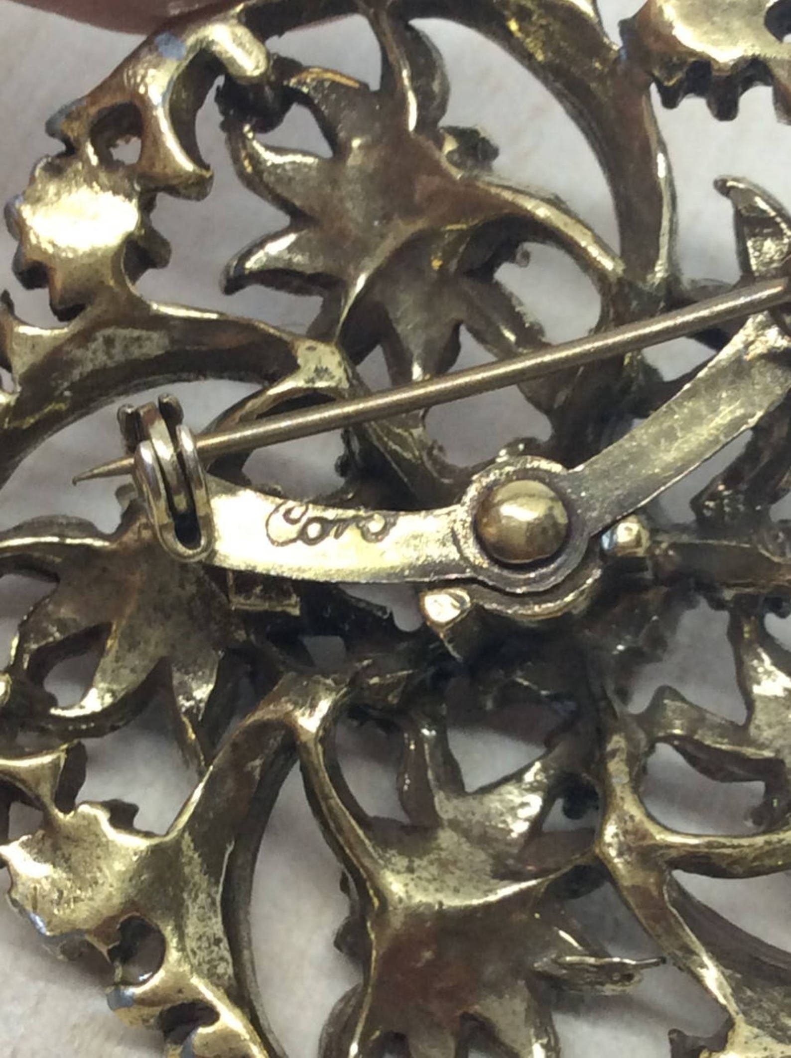 Brooch Coro Vintage Coro Flower Brooch Rhinestone Brooch Multi Color ...