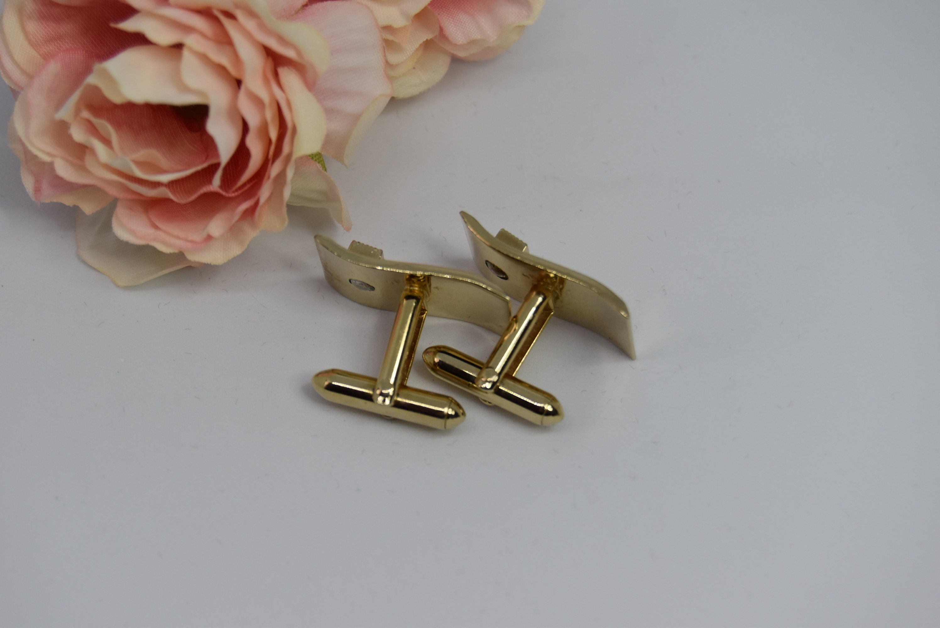 Vintage Swank Rectangle Cufflinks Gold Tone With Black Onyx Cufflinks ...