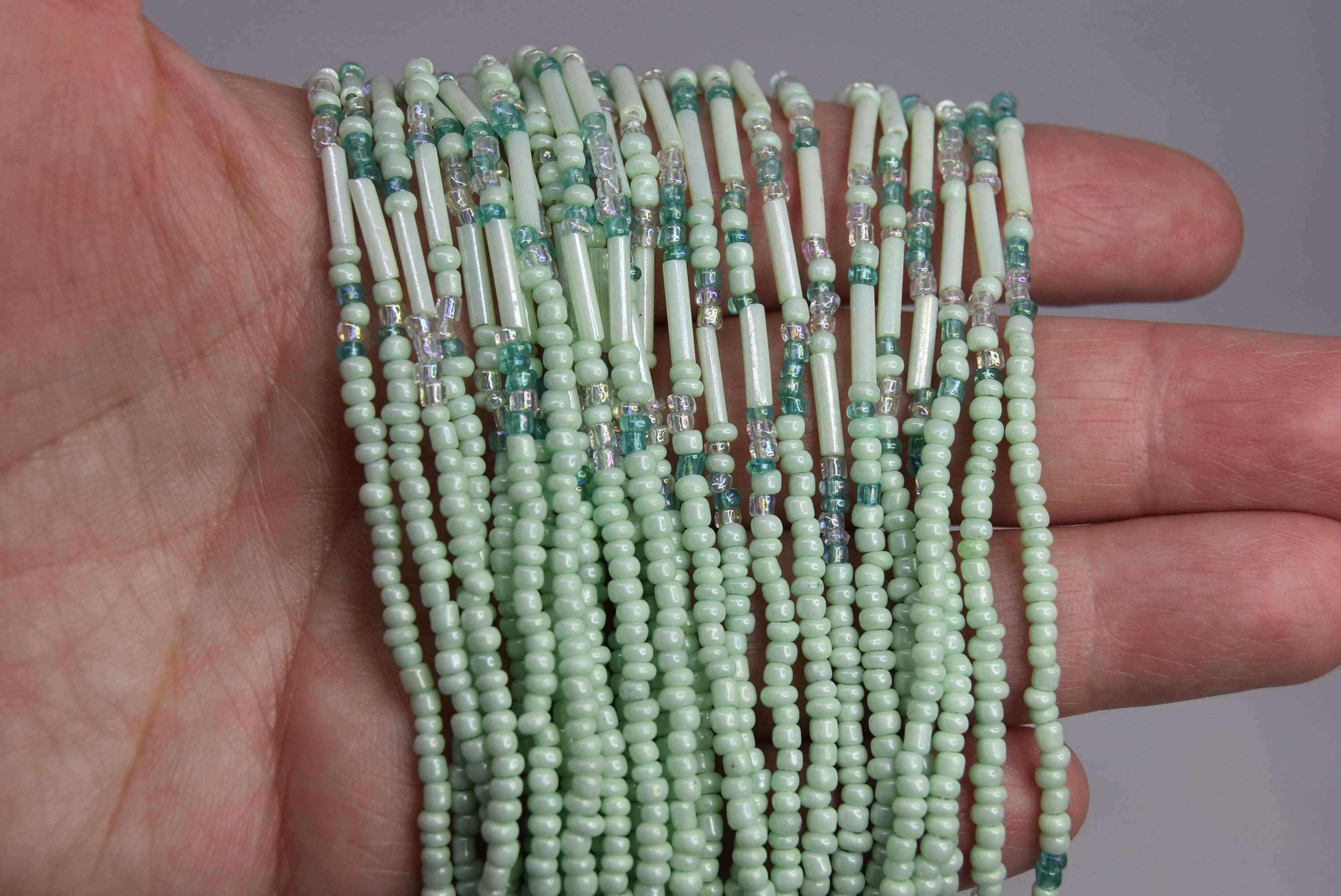 Multi Strand Seed Bead Necklace Multi color Necklace - Etsy