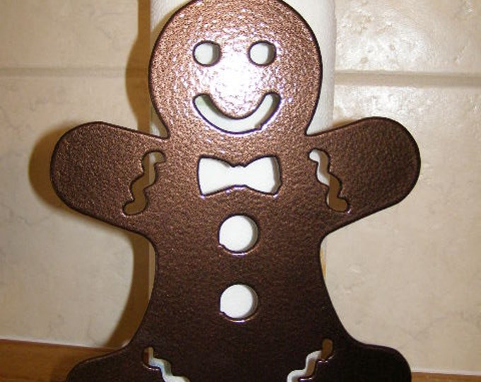 Gingerbread Man Paper Towel Holder - Etsy