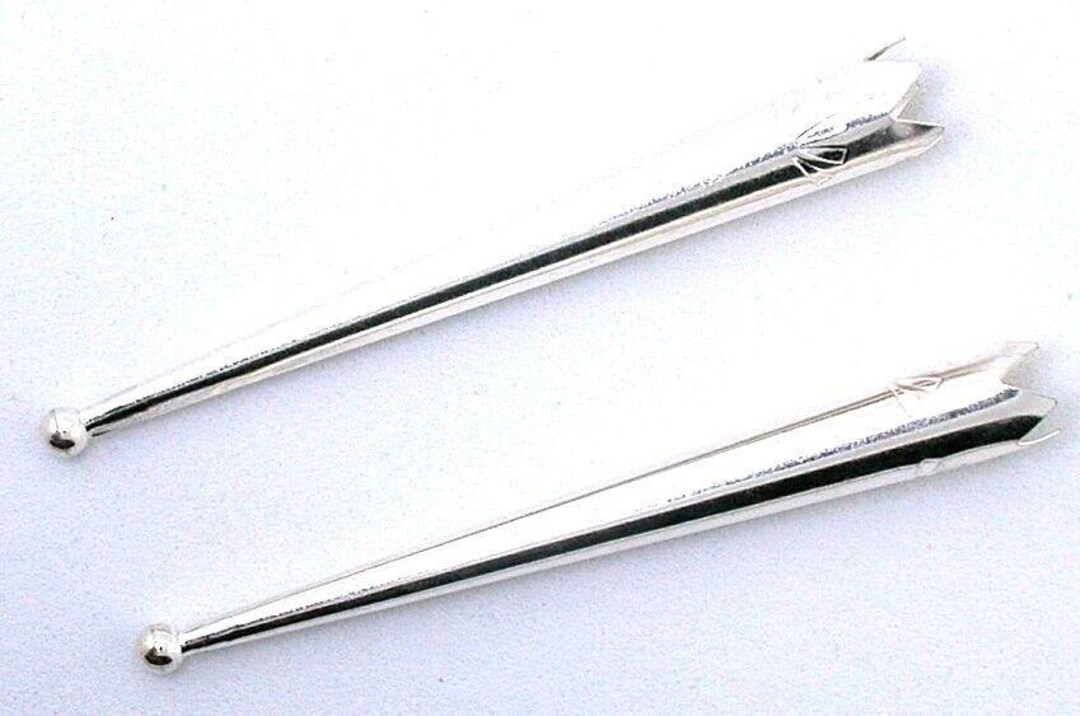 TWO 2 1/10 Inch Sterling Silver Bolo Tip EBS9272 - Etsy