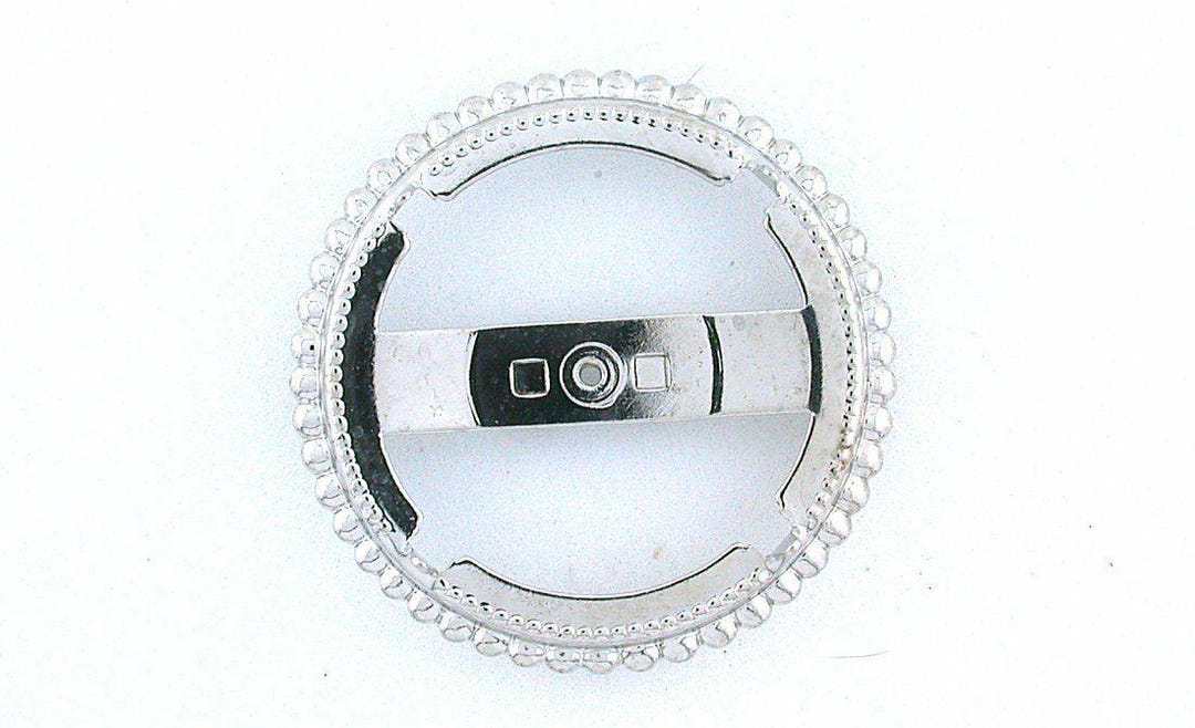 One Silver Color 38mm Round Cab Silver Dollar Bolo Tie Mounting Cf470 ...