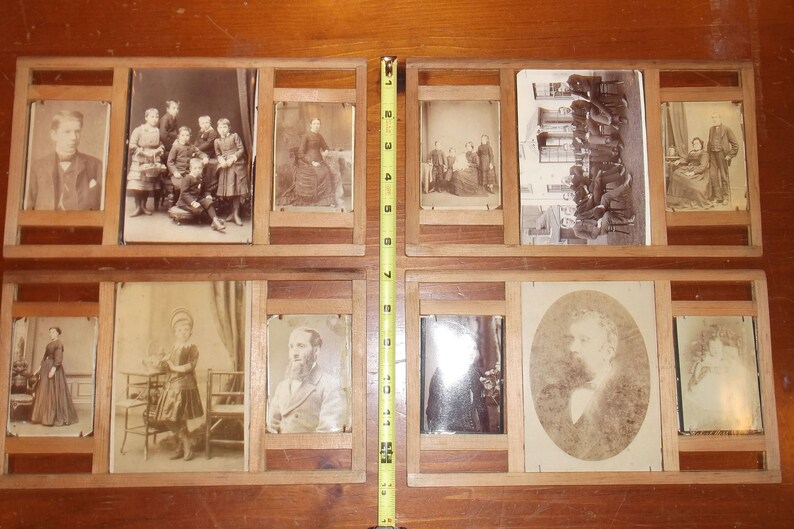 Vintage Collection of 23 Photos - Framed in Handmade Wood Frames - Etsy