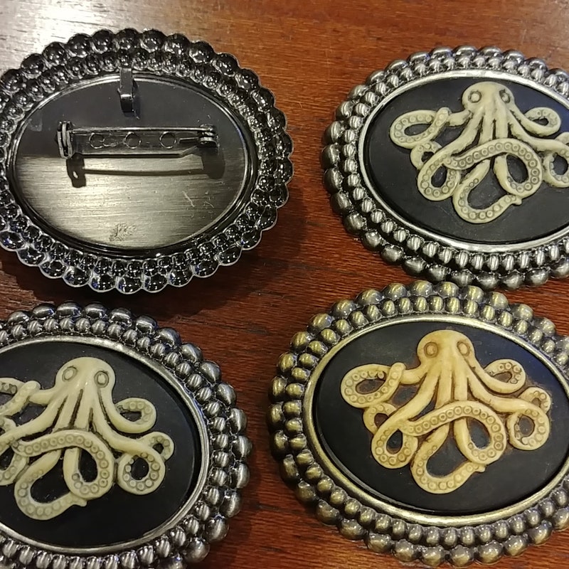 Octopus Brooch - Etsy