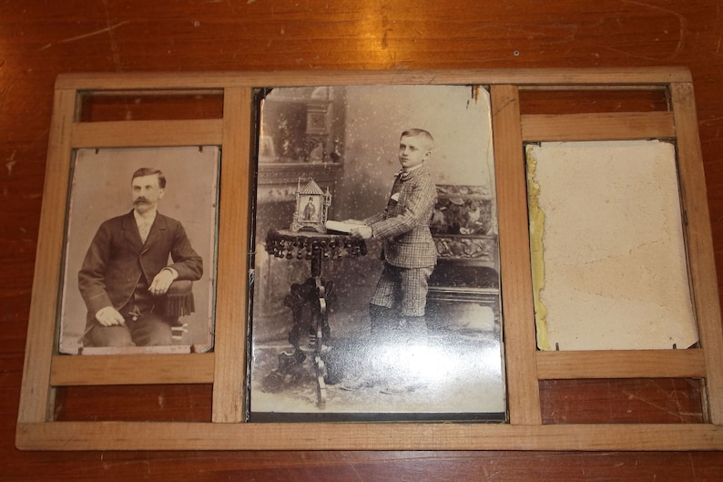 Vintage Collection of 23 Photos - Framed in Handmade Wood Frames - Etsy