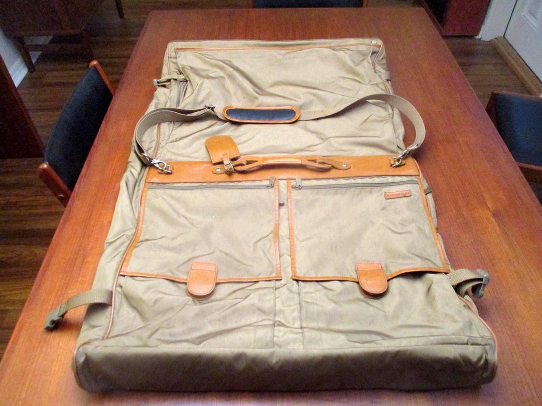 Vintage HARTMANN Leather GARMENT BAG Luggage Carry on Suitcase Travel ...
