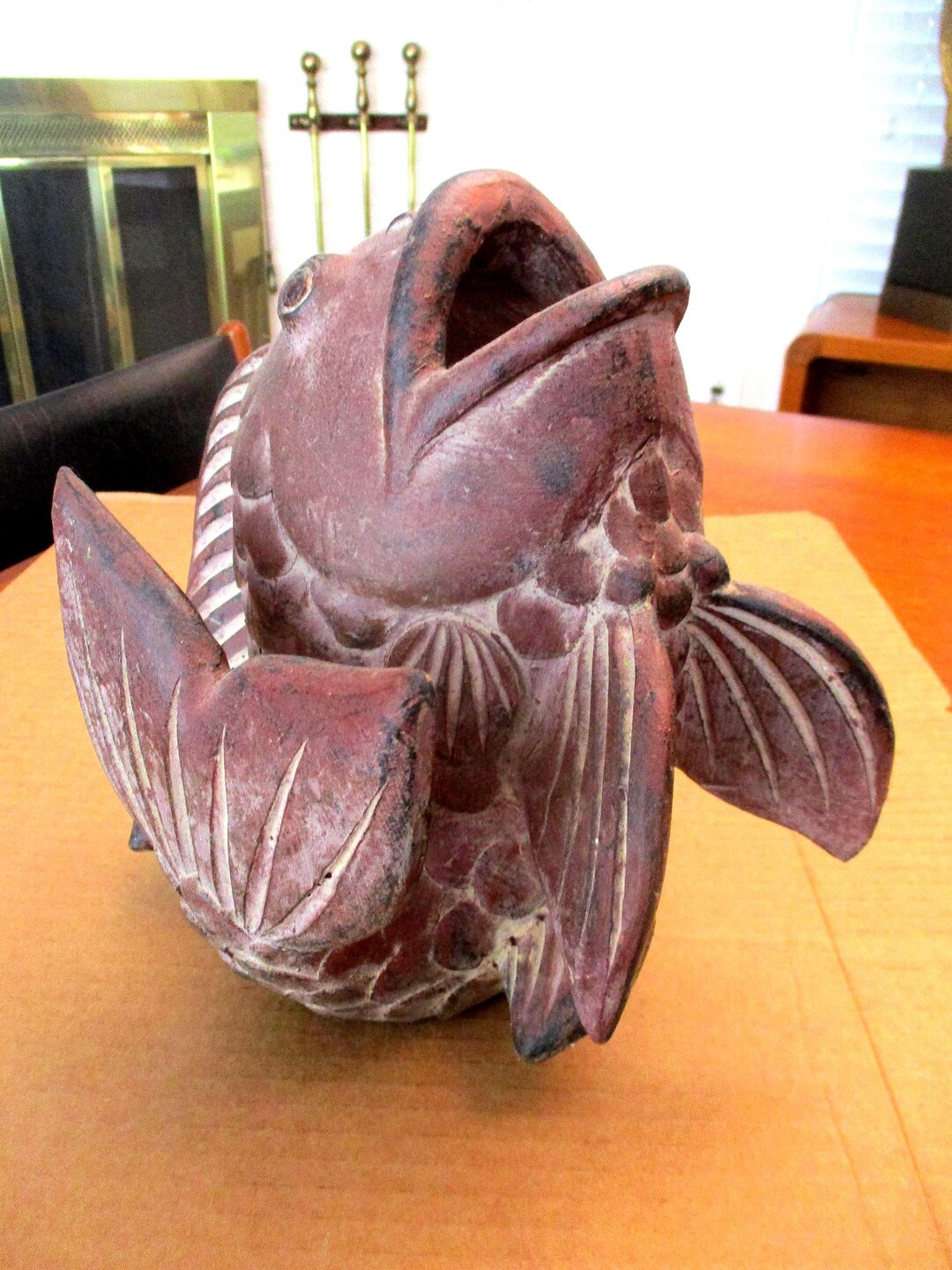 1970s Italian TERRACOTTA FISH SCULPTURE Hand Molded Koi Fish - Etsy