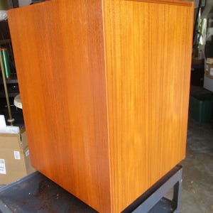 Two Drawer TEAK FILE CABINET Table Storage Home Office Danish Mod - Etsy