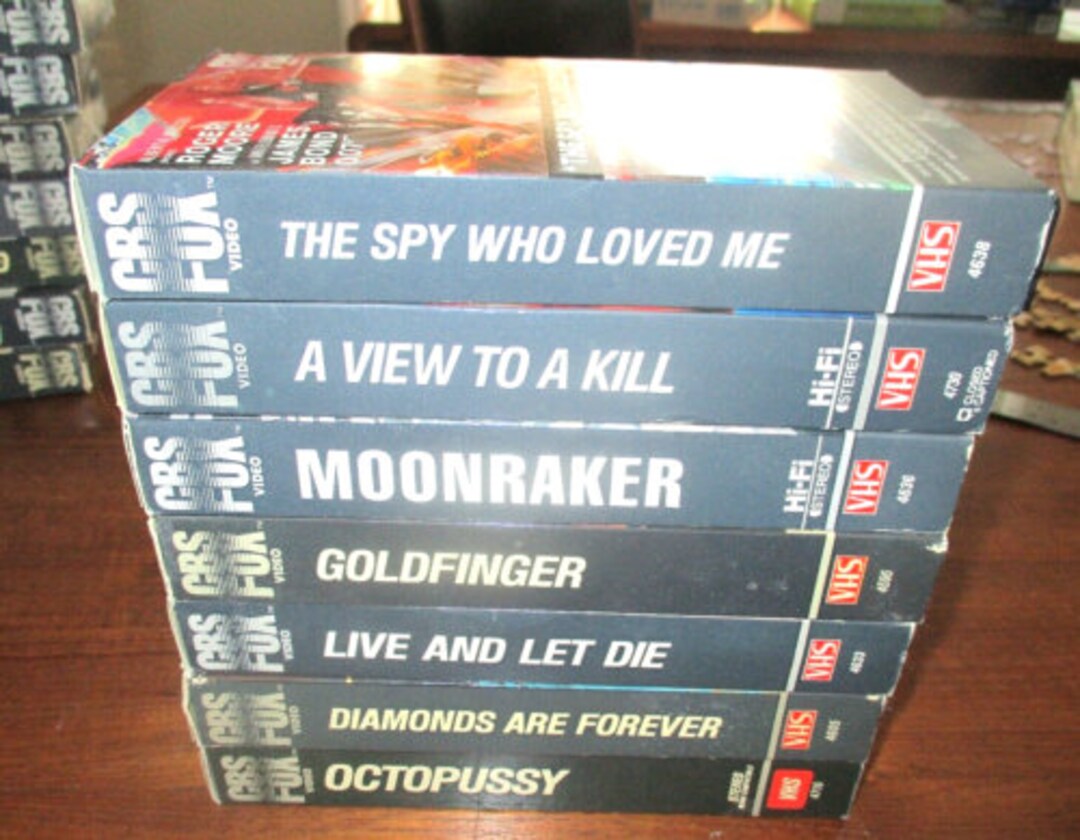 Lot of 7 James Bond CBS-FOX VHS Movies 007 Collection - Etsy
