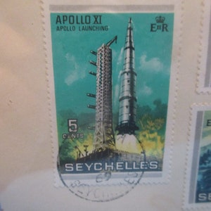 1969 APOLLO 11 MOON LANDING Commemorative Postage Stamps From ...