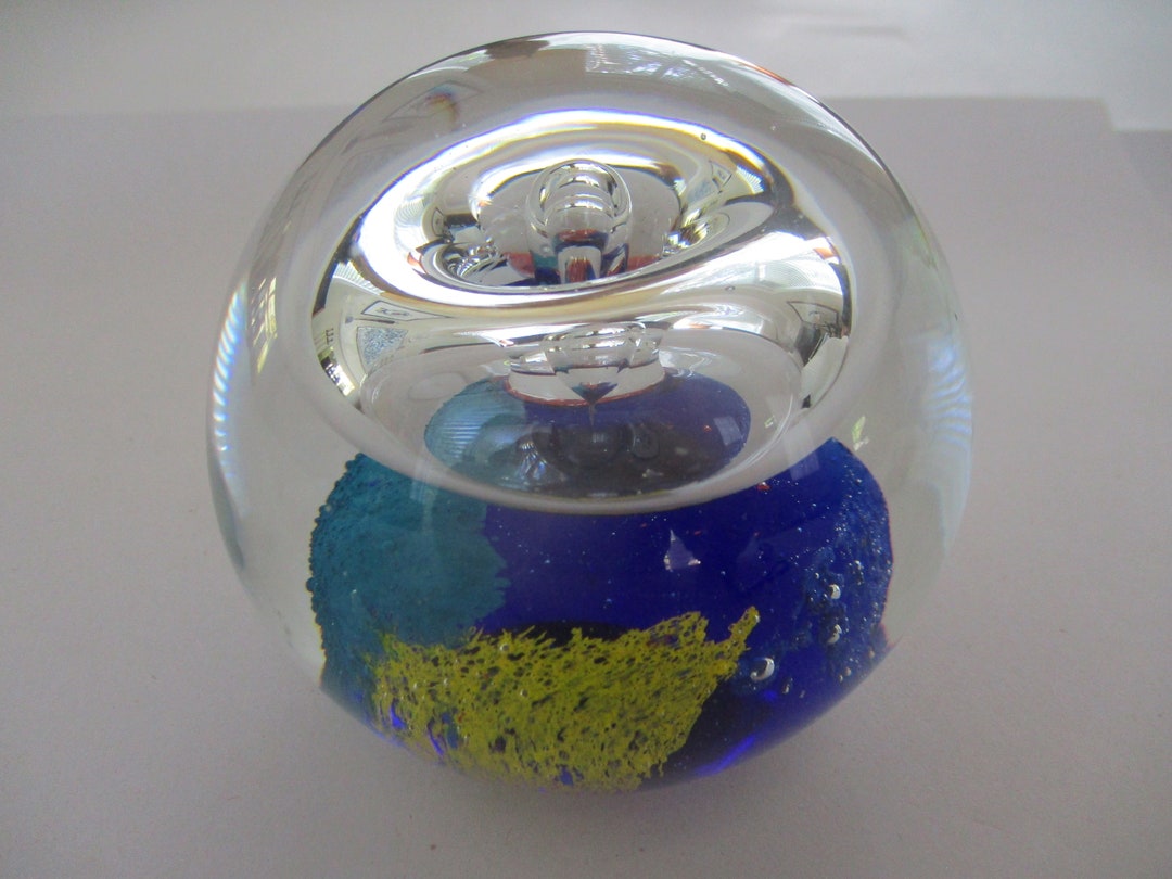 Vintage AVITA CRYSTAL PAPERWEIGHT + Original Label Control Bubble ...