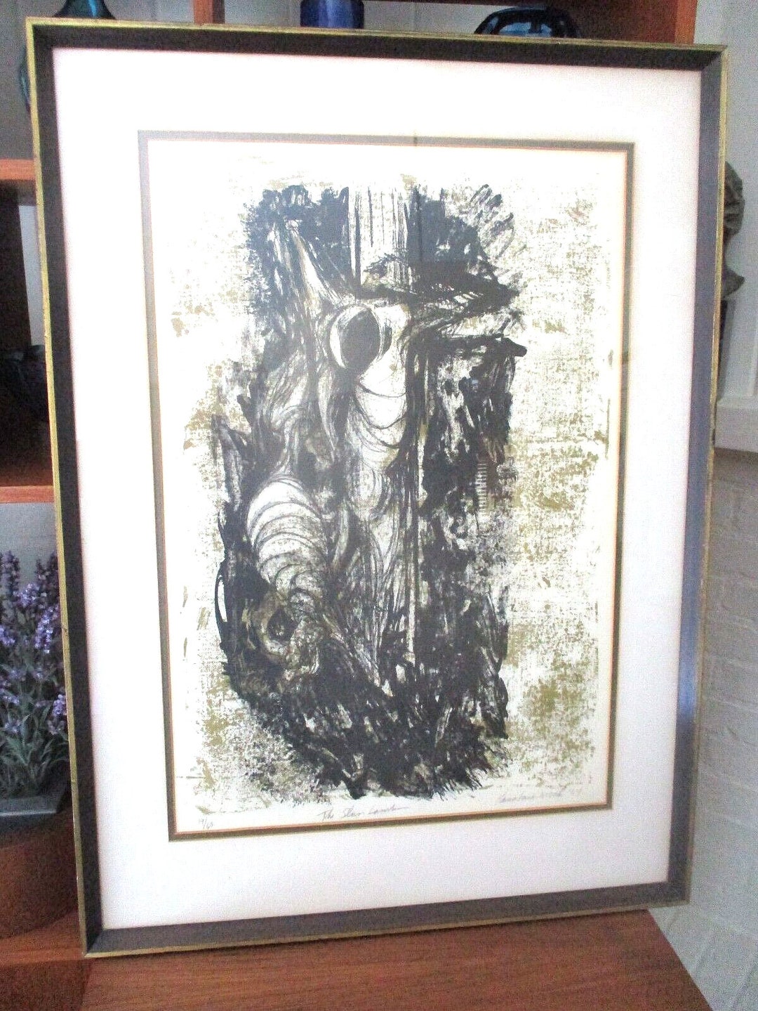 1964 Linda Novak ABSTRACT ART PAINTING Entitled the Slain Lamb Signed ...