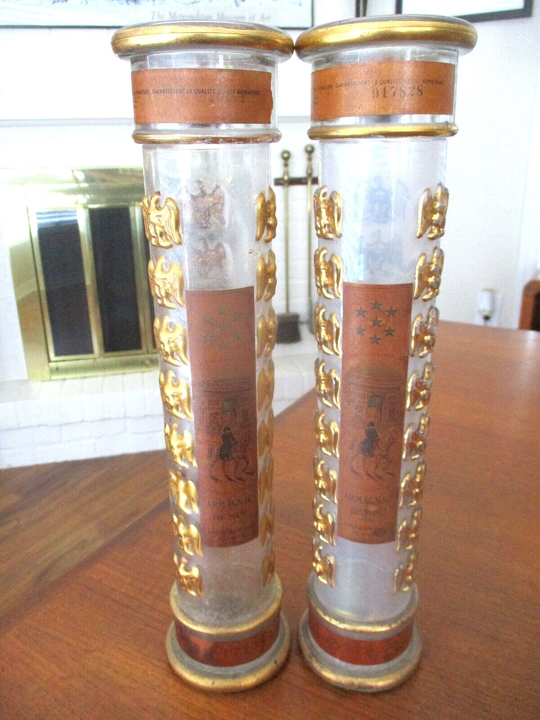 Pair 1950s ARMAGNAC Sempe BRANDY BOTTLES With Corks, Labels and Lids ...