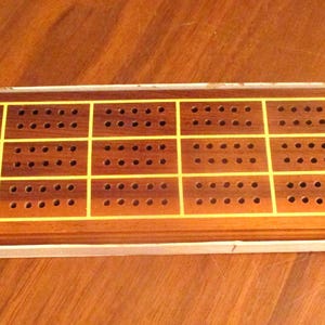1950s DRUEKE Solid Wood Cribbage Board: Collectible With Original Box ...