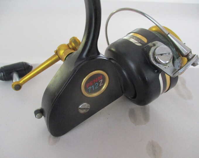 Vintage PENN 712Z Ocean Saltwater FISHING REEL Gold Accents Recently ...