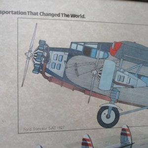 Vintage LOCKHEED POSTER transportation That Changed the World Prop Jets ...